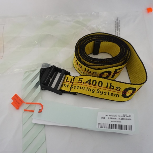 Off-White | Accessories | Offwhite Classic Industrial Belt Yellowblack ...